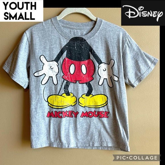 Disney | Shirts & Tops | Disney Youth Tshirt Headless Mickey Mouse Gray ...